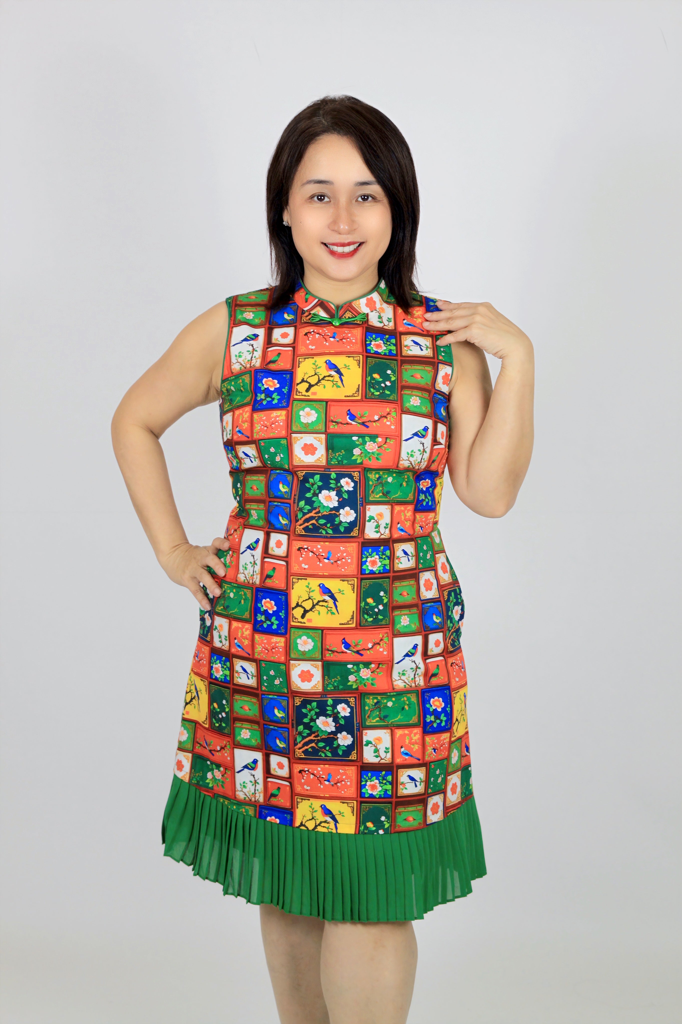 Fortune Patch Midi Dress – Rose of Sharon Singapore