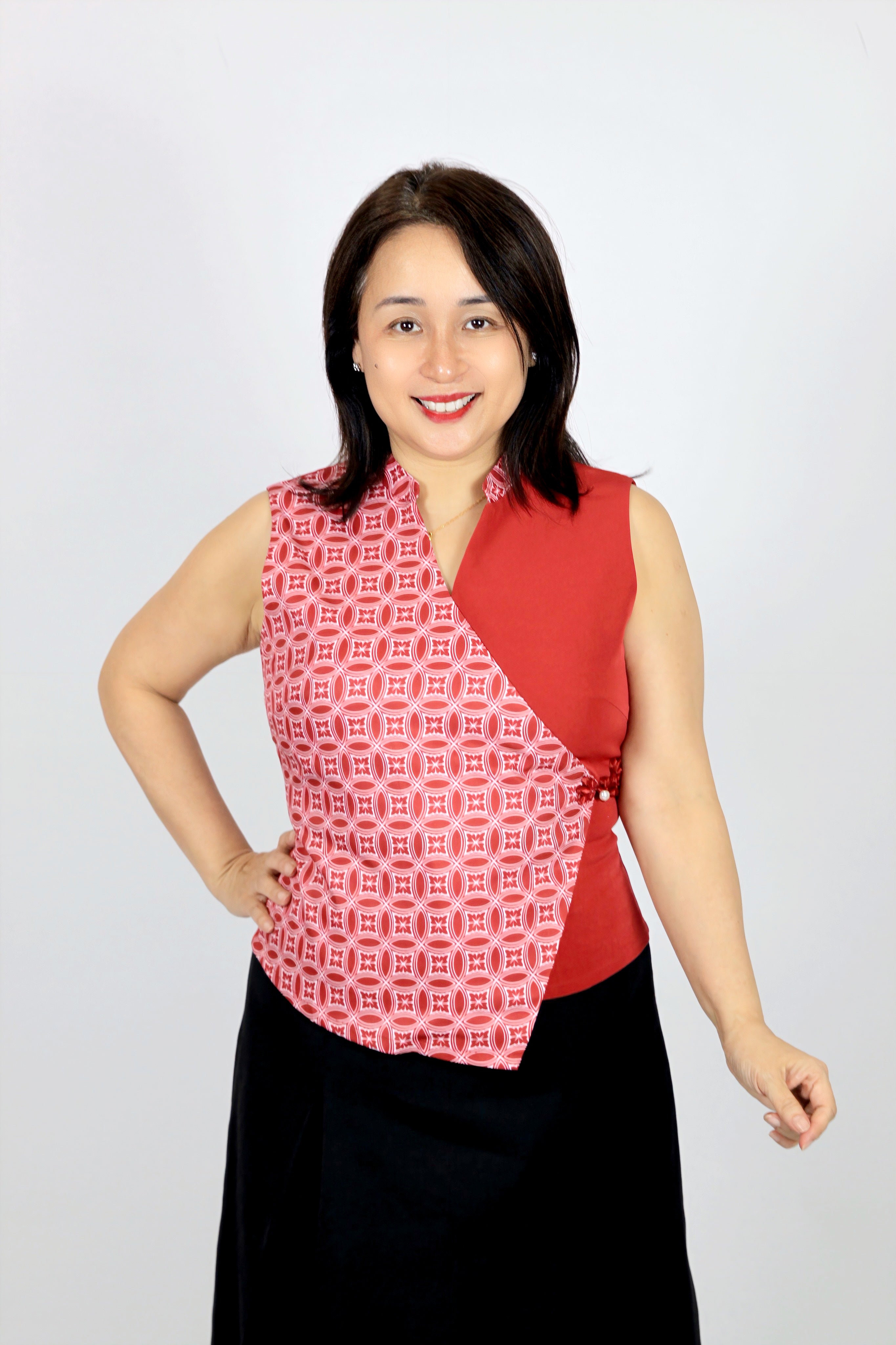 Joyful Bloom Cheongsam Top – Rose of Sharon Singapore