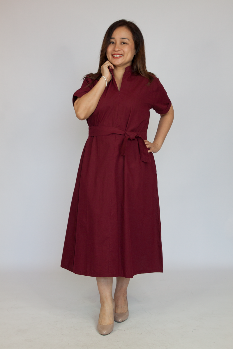Mandarin Collar Summer Dress – Rose of Sharon Singapore